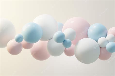 premium photo 3d render of pastel ball soaps bubbles blobs that