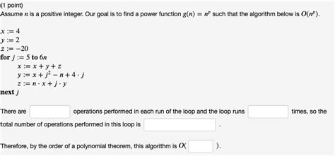 Solved Assume N Is A Positive Integer Our Goal Is To Find A