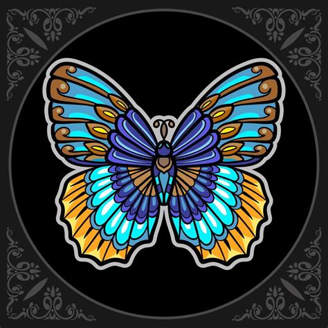 Butterfly Mandala Art Colorful
