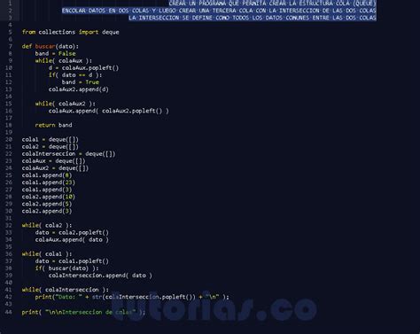 Colas Python Interseccion De Colas