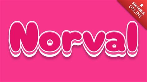 Norval Editable 3d Love Text Effect Generator