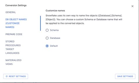 Snowconvert Ai Sql Server Conversion Settings Snowflake Documentation