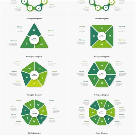 绿色圆形结构图并列关系信息图表ppt元素素材infographic Green Ppt元素 【ovo图库】