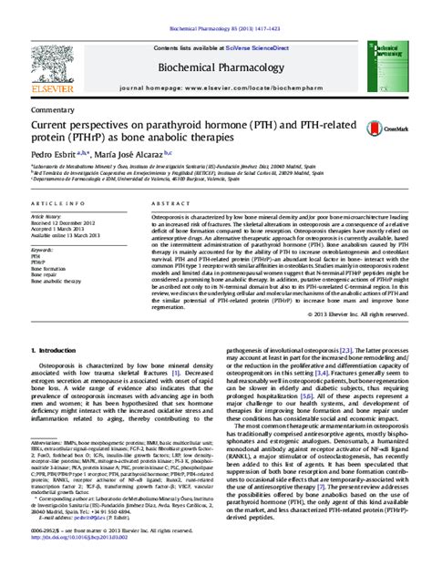 Pdf Current Perspectives On Parathyroid Hormone Pth And Pth Related Protein Pthrp As Bone