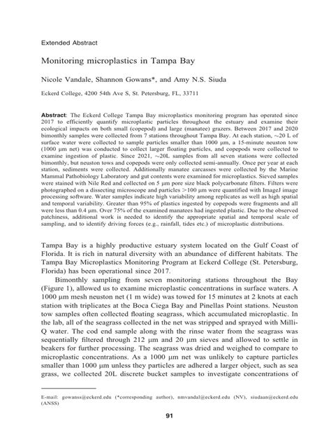 Monitoring Microplastics In Ta Pdf