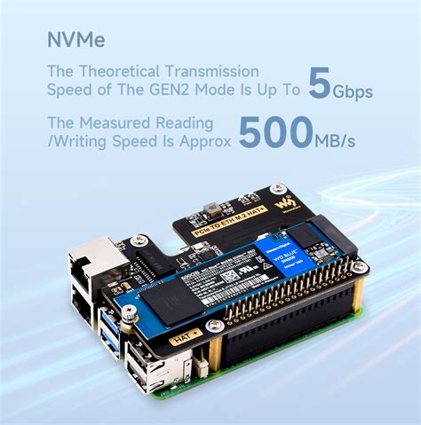 pcie to eth and m 2 adapter for raspberry pi 5 5gbps data rate high