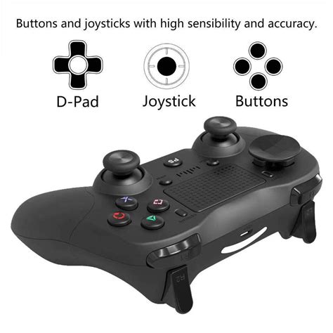 Wireless Ps4 Controller Gamepad Hd Dual Vibration And Turbo Fire Function Bluetooth Connection