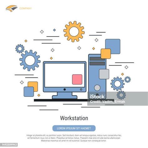Workstation Vector Illustration Stock Illustration Download Image Now Business