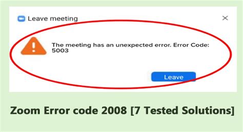 Fix Zoom Error 2008 7 Tested Solutions