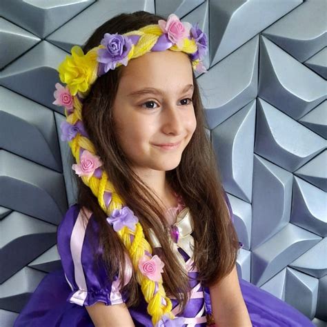 Princess Rapunzel Birthday Costume Crown Disney Princess Hair