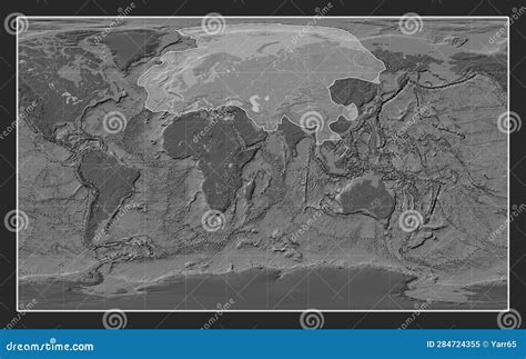 Eurasian Tectonic Plate Bilevel Compact Miller Boundaries Stock Illustration Illustration