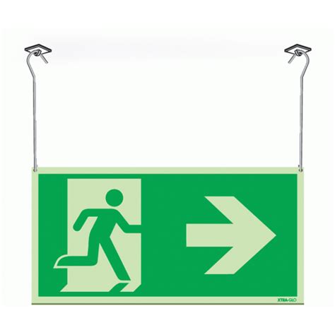 Xtra Glo Exit Arrow Right Symbol Hanging Signs