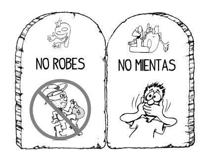 Imagenes De Los 10 Mandamientos Para Niños Para Colorear Niños