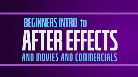 Beginner Intro After Effects Tutorial Youtube