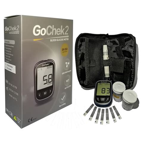 Go Chek2 Blood Sugar Monitor Full Set Free 50 Test Strips Shopee