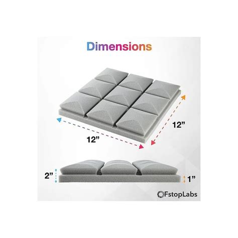 Panel Acústico Rombo • Autoadhesivo • Gris