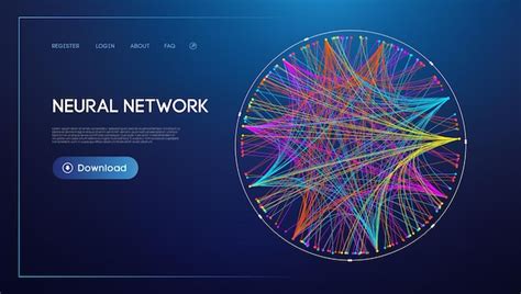Линии нейронных сетей фоновые цифровые технологии большие данные и наука о данных Премиум векторы