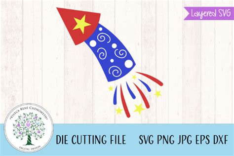Rocket Svg Firecracker Svg July 4th Graphic By Viveca Rene Design · Creative Fabrica