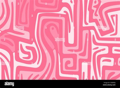 Abstract Pink Pattern With Flowing Lines And Curves Emphasizing Fluid Design Stock Vector Image