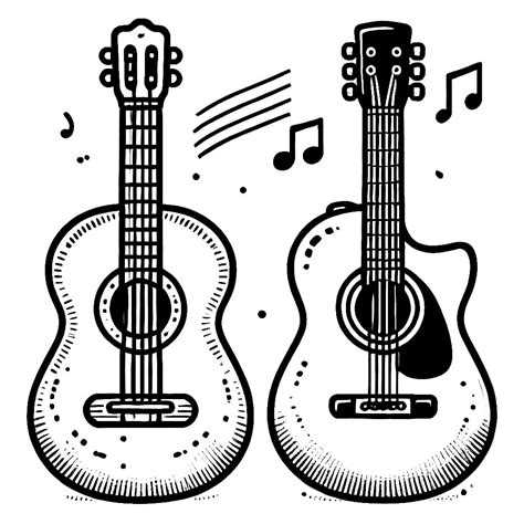 Disegni Di Chitarra Da Colorare Coloringlibcom