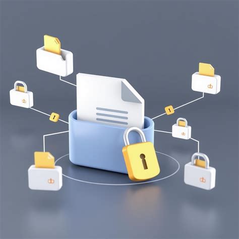 Premium Photo 3d File Transfer Encrypted Document Migration And Remote Access Concept