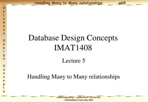 Ppt Database Design Concepts Imat1408 Powerpoint Presentation Free