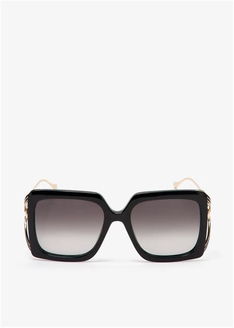 Gucci Oversized Rectangular Sunglasses For Women Black In Uae Level