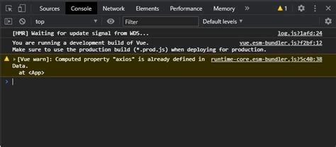 Javascript Vue Warn Computed Property Axios Is Already Defined In Data At Stack Overflow