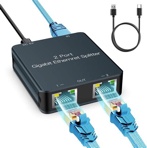 Amazon Com High Speed Ethernet Splitter To Internet Splitter Gigabit Ethernet Switch LAN