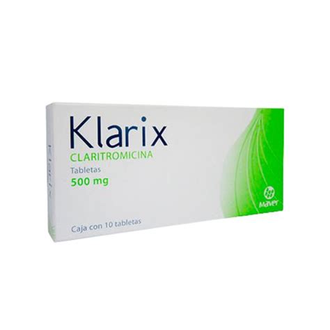 Klarix Claritromicina 500 Mg Caja Con 10 Tabletas Farmacia Sanorim