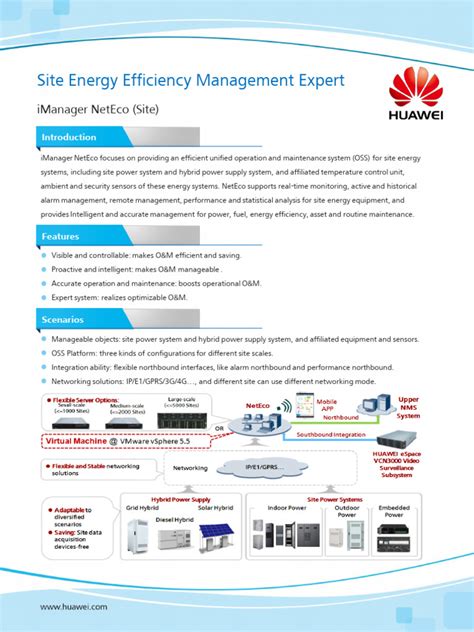 Huawei Imanager Neteco Site Datasheet Pdf Computer Network Backup
