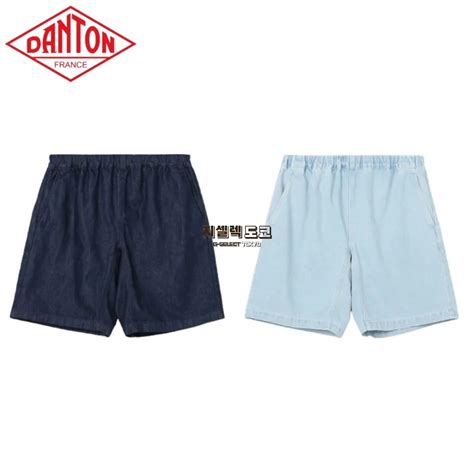 단톤 24ss 남성 데님 이치 쇼츠 버뮤다 팬츠 밴딩 반바지 2컬러 상품 상세 크로켓