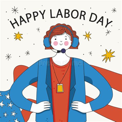 Hand Drawn Illustration For Labor Day Celebration Vector Illustration