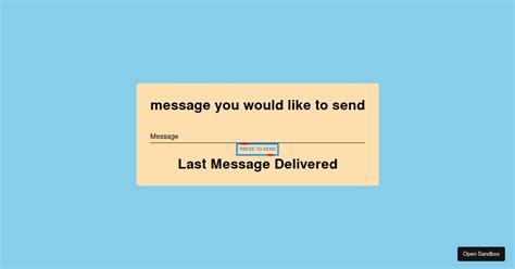 Pass The Message Project Codesandbox