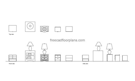 Bed Side Table Cad Block At Molly Cruz Blog