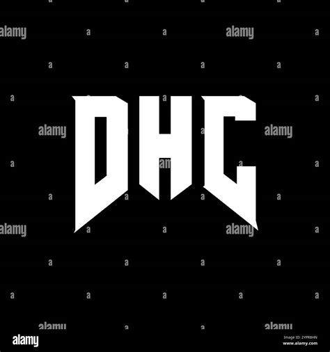 Dhc Letter Logo Design For Technology Company Dhc Logo Design Black And White Color Combination