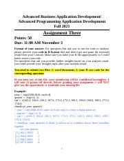 Assignment 3 Docx Advanced Business Application Development Advanced
