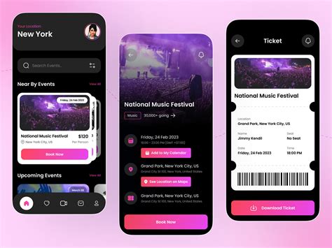 Event Ticket Booking Mobile App UI Design On Behance