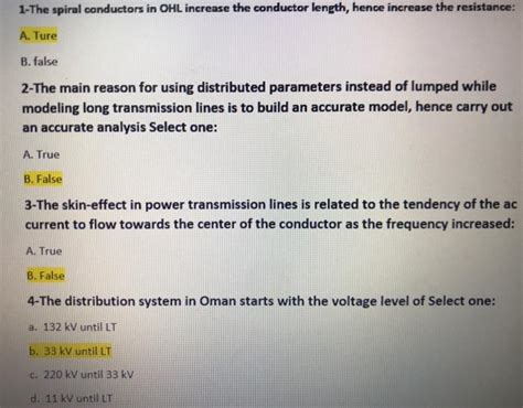 Solved 1 The Spiral Conductors In Ohl Increase The Conductor