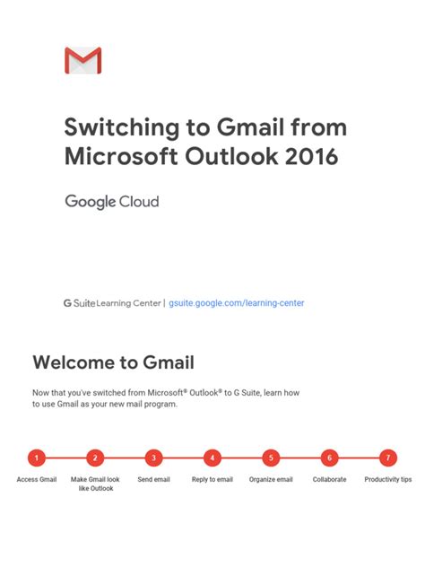 Switch From Outlook 2016 To Gmail Pdf Gmail Microsoft Outlook