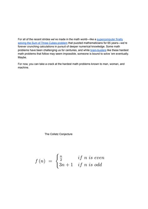 Hardest Math Problem Ever Hardest Math Problem Ever