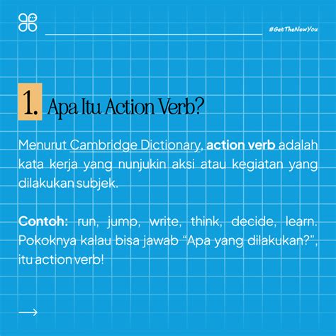 Action Verb Adalah Pengertian Lengkap And 70 Contoh Kalimat
