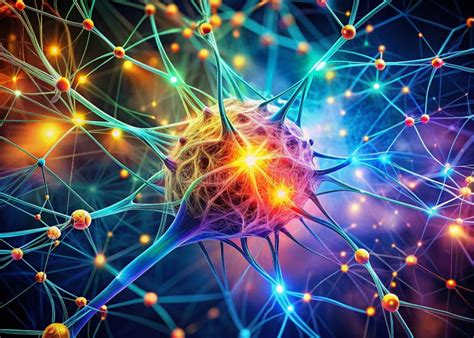 Unveiling The Intricate Network Of The Brain A Glowing 3d Wireframe Visualization Of Microscopic