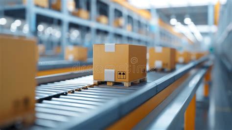 Automated Assembly Line In A Smart Factory Stock Illustration