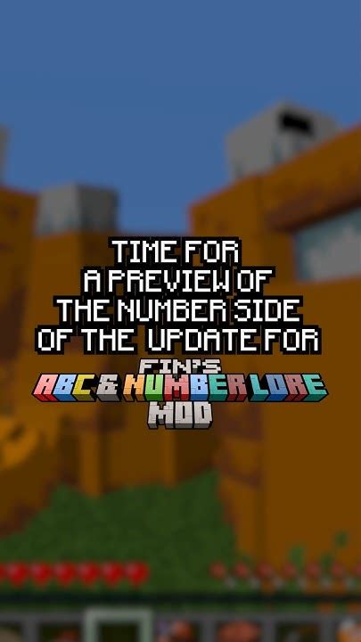 Fins Abc And Number Lore Mod Update 110 Preview Part 1 Minecraft