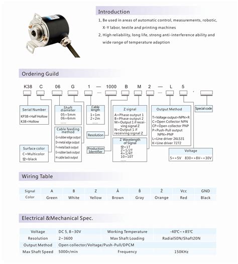 38mm Rotary Encoder Industrial Machine Incremental Optical Encoder Hollow Half Shaft Encoder