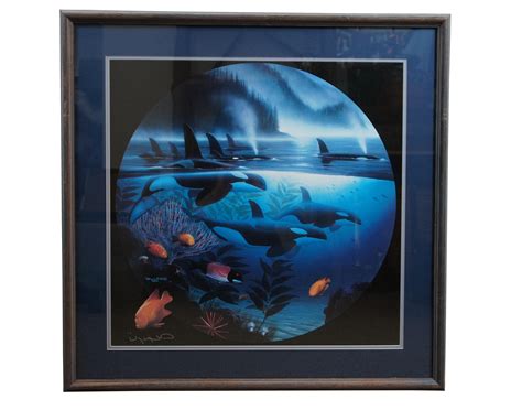 2 1990s Robert Wyland Signed Lithograph Prints Orca Journey Sea Otters