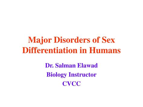 PPT Major Disorders Of Sex Differentiation In Humans PowerPoint Presentation ID