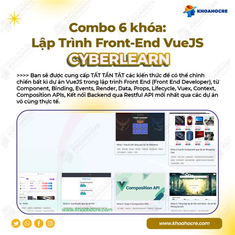 Combo 6 Khóa Lập Trình Front End Vuejs Cyberlearn