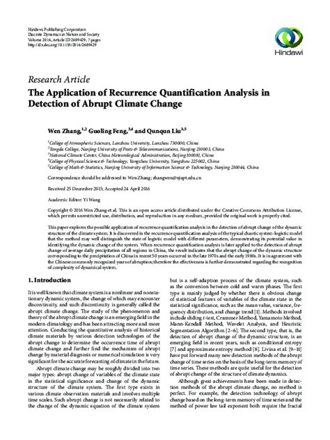 Pdf Application Of Recurrence Quantification Analysis For The Automated Identification Of